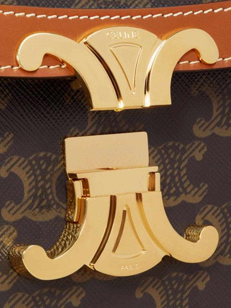 Classique Triomphe Bag in Triomphe Canvas and Calfskin Tan – COSETTE