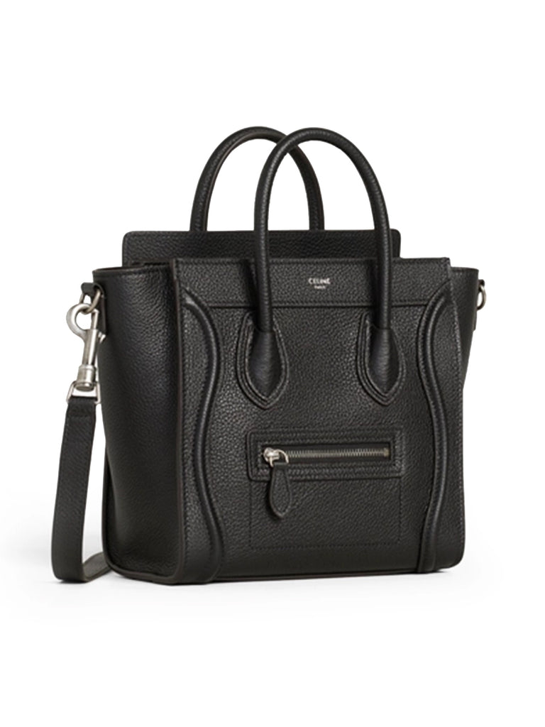 Nano Luggage Bag in Drummed Calfskin Black – COSETTE