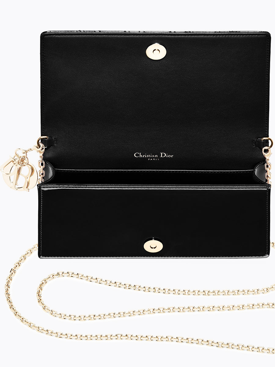 Lady Dior Pouch in Glossy Black | Designer Pouch | Cosette