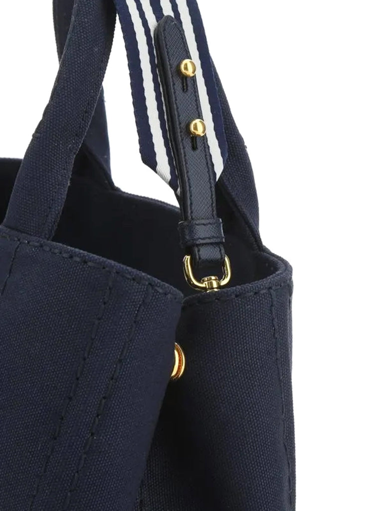 Small Cotton Canvas Tote in Navy – COSETTE