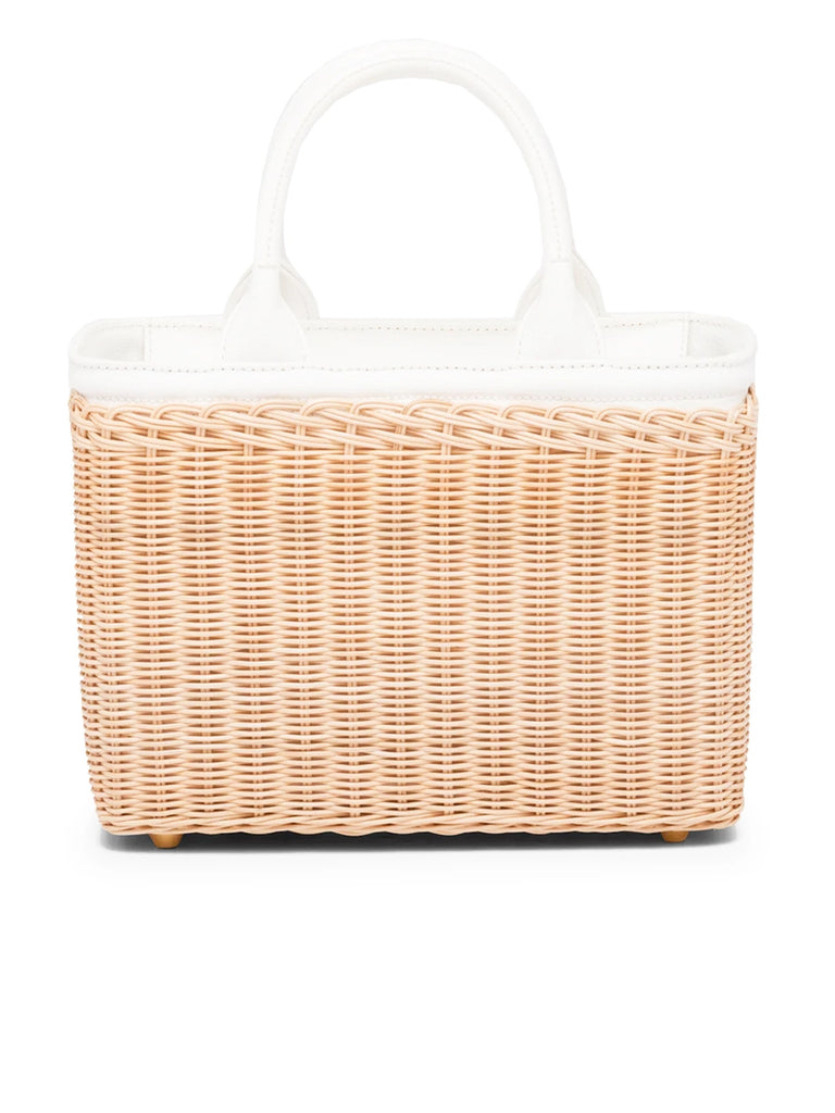 Wicker and Canvas Tote Bag – COSETTE